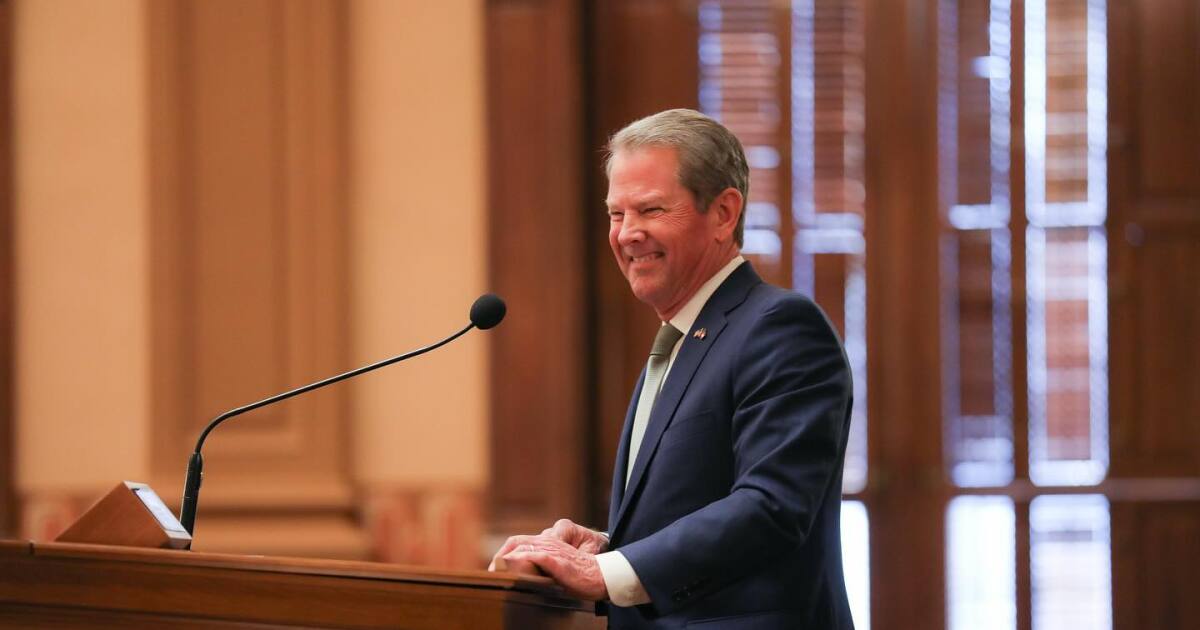 Georgia Gov. Brian Kemp Announces State Expenditures in Address ...
